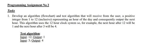 Solved Programming Assignment No Tasks Develop An Chegg