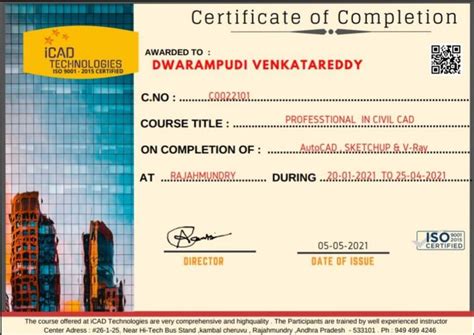 Dwarampudi Venkata Reddy On Linkedin Completed Professional In Civil Cadautocad Sketchup V