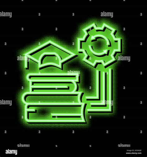 Education Optimize Neon Glow Icon Illustration Stock Vector Image And Art Alamy