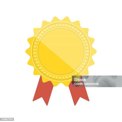 배경에 고립 된 상금 리본 스티커의 벡터 일러스트레이션 1위에 대한 스톡 벡터 아트 및 기타 이미지 1위 고급 금메달 Istock