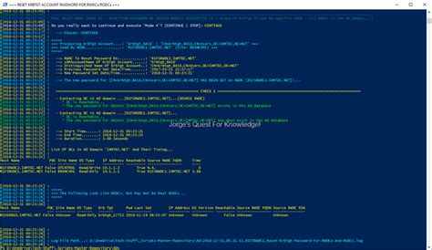2018 12 30 Powershell Script To Reset The Krbtgt Account Passwordkeys For Both Rwdcs And