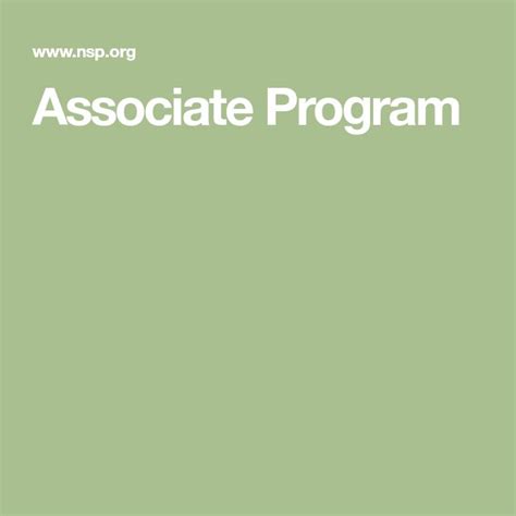 The Associate Program Logo On A Green Background With White Text That The Associate Program Logo On A Green Background With White Text That