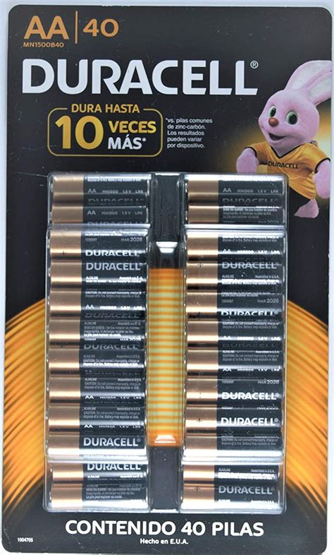 Pila Duracell Alcalina Aa 40 Pz Duracell Aa Walmart En Línea