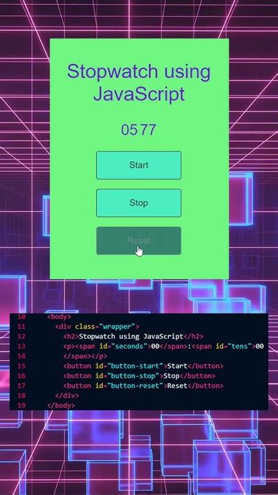 Stopwatch Using Javascript Dsa Stopwatch Javascript Project Collegeproject Way2future