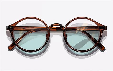 Premium AI Image Hipster Nerd Glasses Transparent Isolated Generative Ai