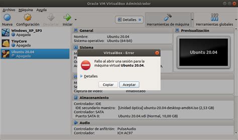 Ubuntu Linux Solución error de VirtualBox Kernel driver not installed rc