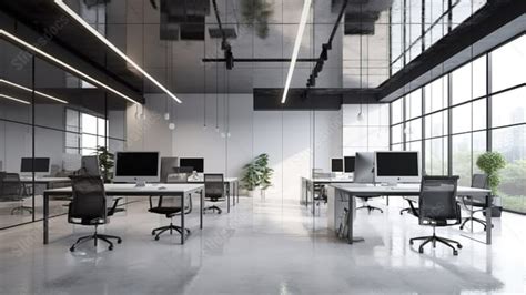 Office Building Meeting Room And Workspace Visualized In 3d Rendering Powerpoint Background For