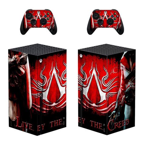 Наклейки с узором Assassins Creed для консоли и контроллера Microsoft Xbox Series X купить с