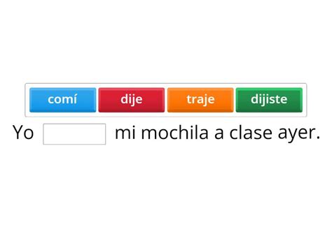 Irregular Preterite Missing Word