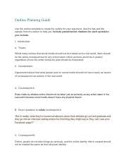 Outline Planning Guide Pdf Outline Planning Guide Use The Outline Template To Create The