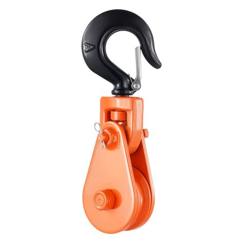 Vevor 2 Ton Snatch Block With Swivel Hook 74 Mm Sheave Pulley Lifting