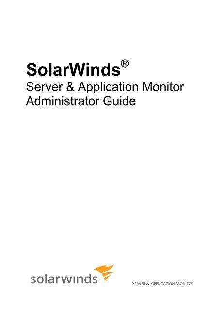 Server And Application Monitor Solarwinds