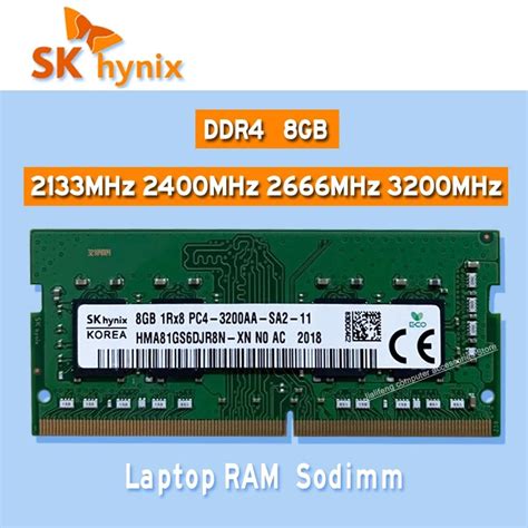 Sk Hynix Ddr4 8gb 2133mhz 2400mhz 2666mhz 3200mhz Ram Sodimm Laptop ...