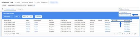 Task Execution History Files Sellercloud