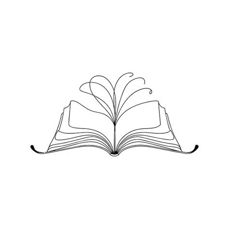 Livro De Desenho De Linhas Contínuas Vetor Premium