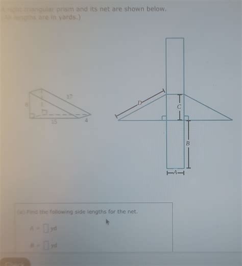 solved a right triangular prism and its net are shown below all