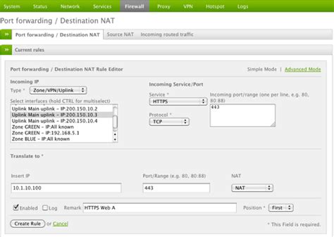 Dnat Port Forward Basic Setup Endian