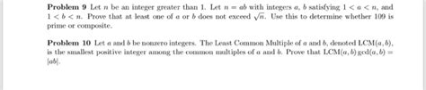 Solved Problem 9 Let N Be An Integer Greater Than 1 Let N