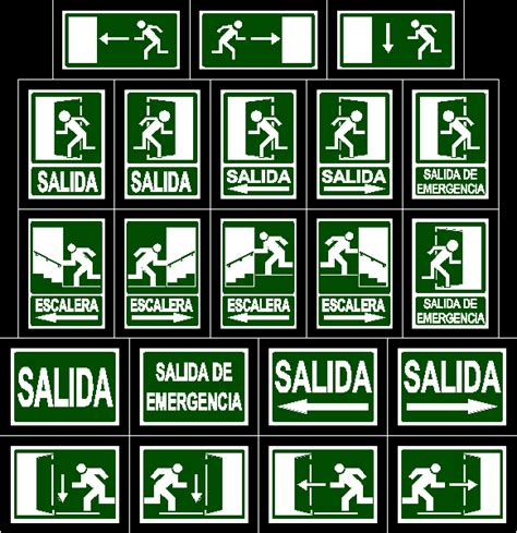Emergency Exits DWG Block For AutoCAD Designs CAD