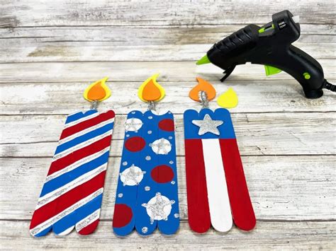 Popsicle Stick Firecracker Craft Single Girl S Diy