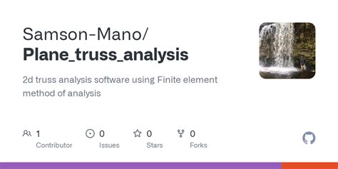 Github Samson Manoplanetrussanalysis 2d Truss Analysis Software Using Finite Element