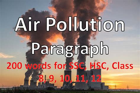 Air Pollution Paragraph For Class 8 12
