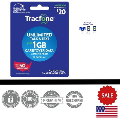 Tracfone 1gb Data Plan Unlimited Talk And Text With Unused Carryover Benefits Ebay