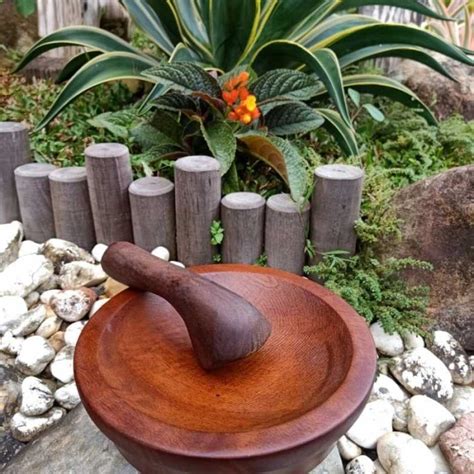 Jual Cobek Kayu Ulin Ulekan Diameter 30cm Tanpa Cat Asli Kalimantan Di