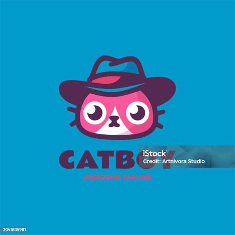 벡터 일러스트 레이 션 고양이 소년 마스코트 만화 스타일 애완고양이에 대한 스톡 벡터 아트 및 기타 이미지 애완고양이 카우보이 가축 Istock