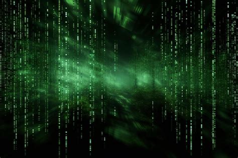 Premium Ai Image A Green Background With Binary Code And The Words Numerals On It