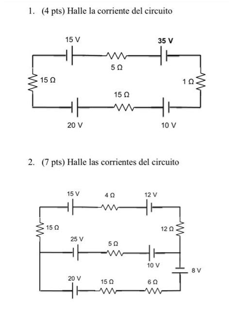 solved 1 4 pts halle la corriente del circuito 2 7 pts