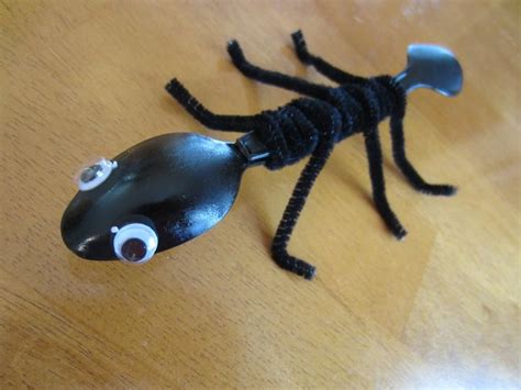 Ant Made From Two Spoons And Pipe Cleaners Ant Crafts Insect Crafts