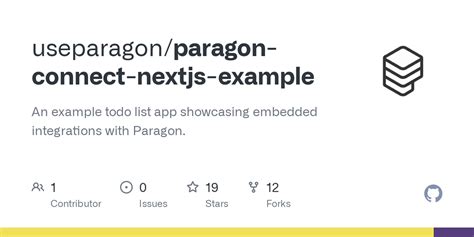 Github Useparagonparagon Connect Nextjs Example An Example Todo