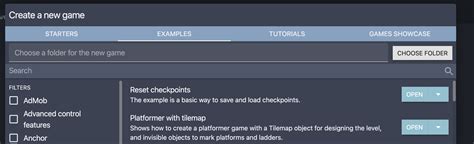 Default Folder When Opening An Example · Issue 3089 · 4iangdevelop · Github