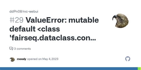 valueerror mutable default for field common is not allowed use