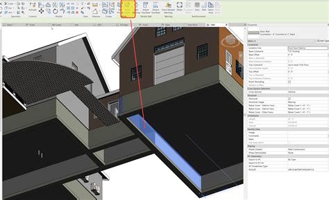 solved footing stops at wall join autodesk community