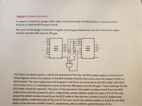Solved Task 2 Bcd Addersubtractor A Request Is Received