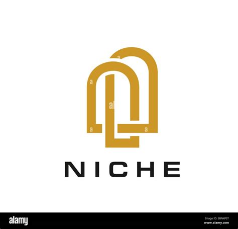 Niche Arch Icon With Overlapping Arched Shapes Forming Abstract Monogram Vector Modern Archway