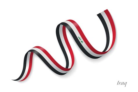 Iraq Flag Ribbon Waving National Colors 60616584 Vector Art At Vecteezy
