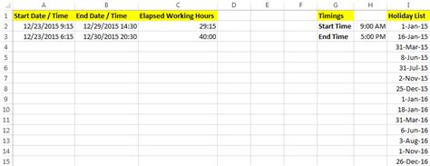 Article 32 Calculate Working Hours Between Two Ranges And Exclude