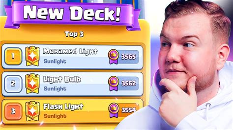 Mohamed Light Top 1 2 3 And 4 In The World New Clash Royale Deck Youtube