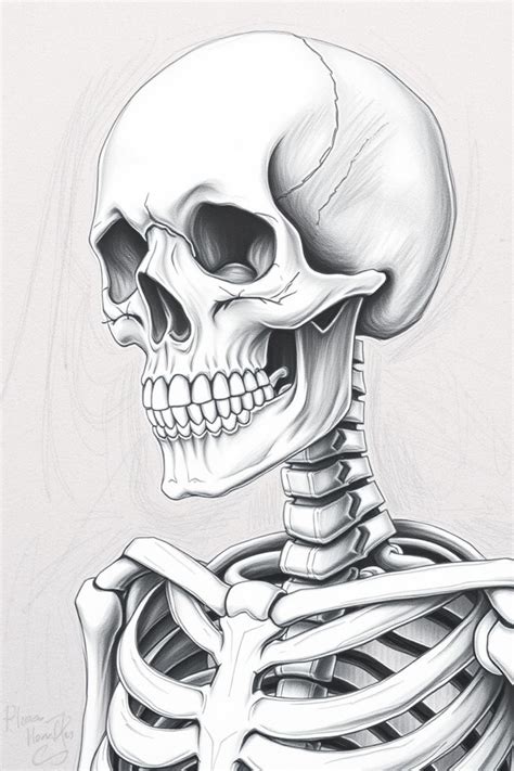 12 Skeleton Drawing Ideas Various Styles And Skill Levels Skeleton