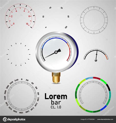 Manometer Analog Instrument Gauge Scale Mockup Stock Vector By Samodelkin20 477000394