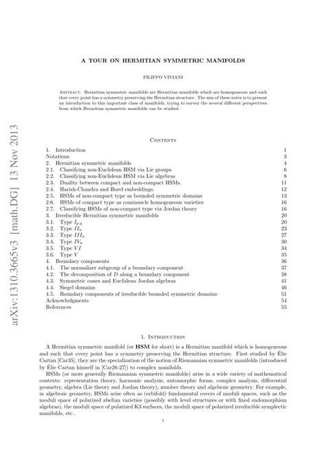 Pdf A Tour On Hermitian Symmetric Manifolds