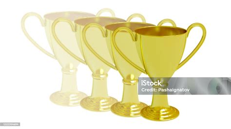 흰색 배경의 트로피 컵 3d 일러스트레이션 0명에 대한 스톡 사진 및 기타 이미지 0명 1 1위 Istock