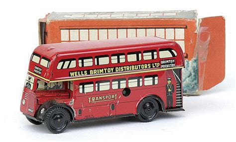 Double Decker Clockwork Bus Wells Brimtoy England