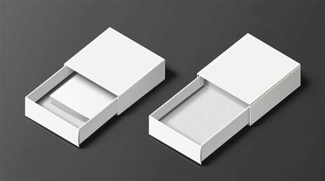 premium photo a realistic modern illustration set of a white blank carton package with