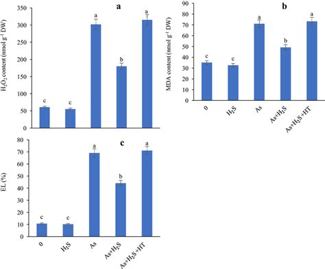 Application Of H2s Externally Decreased The A H2o2 Content B Mda Download Scientific Diagram