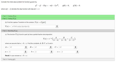 solved consider the initial value problem for function y