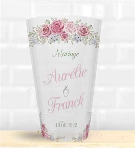 Gobelet Réutilisable Et Personnalisé Pour Mariage Thème Champêtre